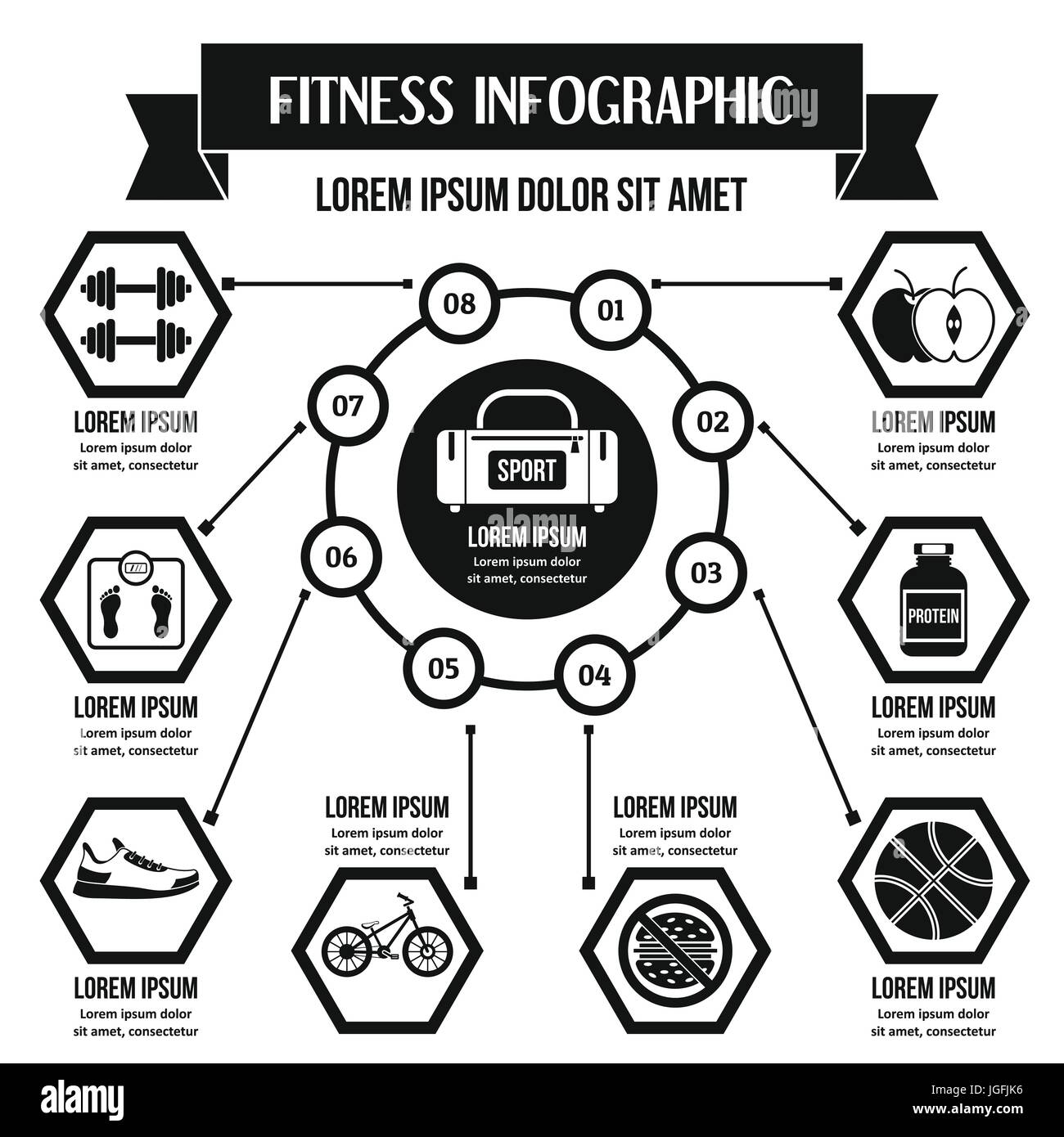 Fitness infographic concept, simple style Stock Vector Image & Art - Alamy
