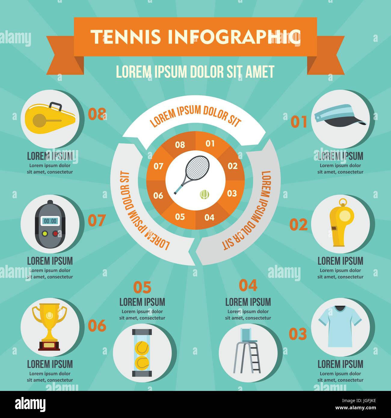 Tennis infographic concept, flat style Stock Vector Image & Art - Alamy