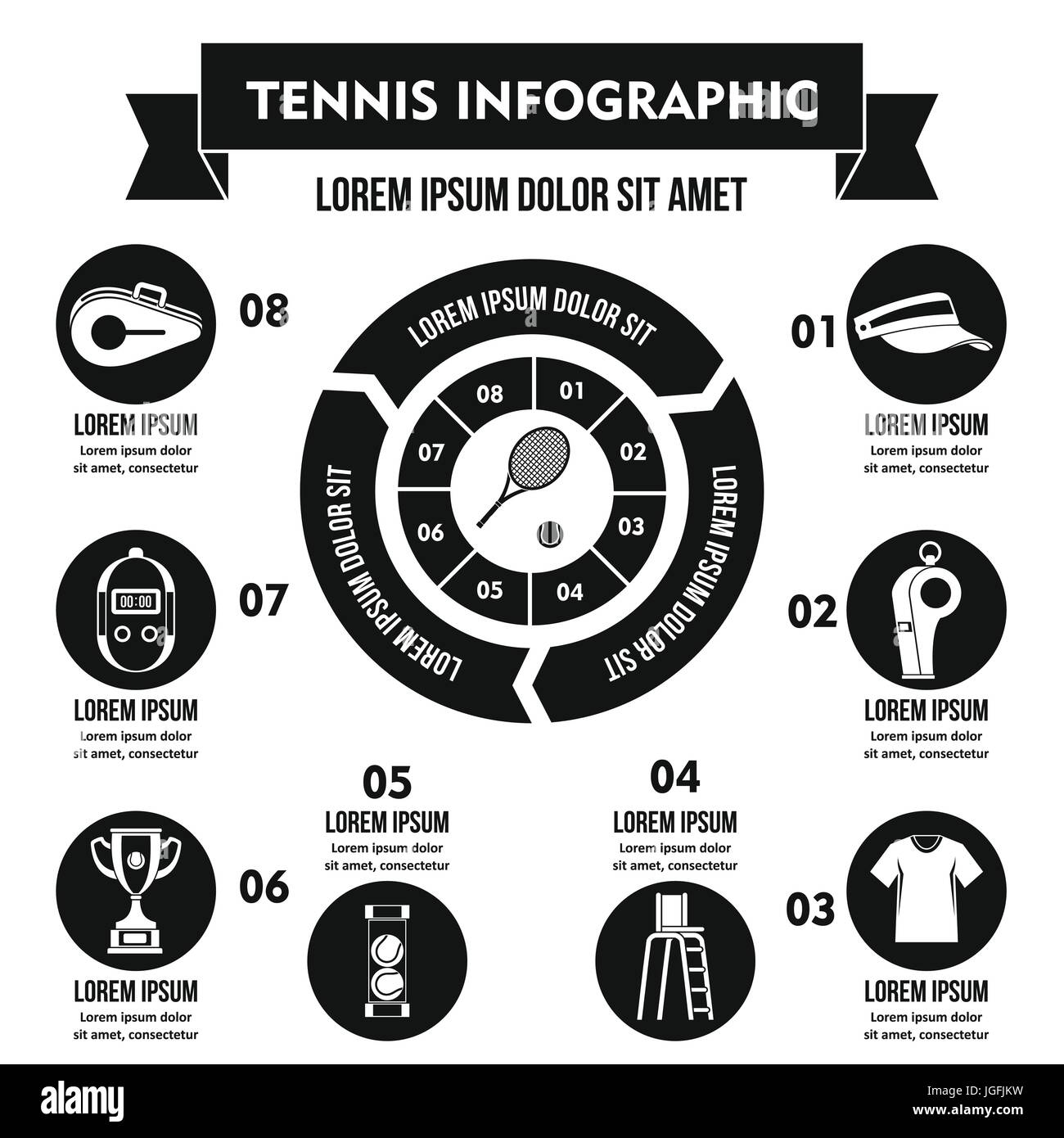 Tennis infographic concept, simple style Stock Vector Image & Art - Alamy