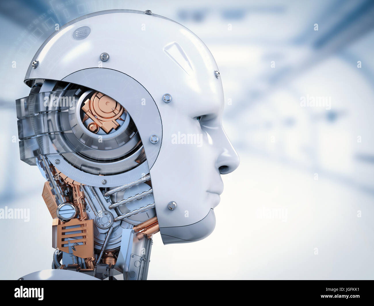 3d Cyborg Face