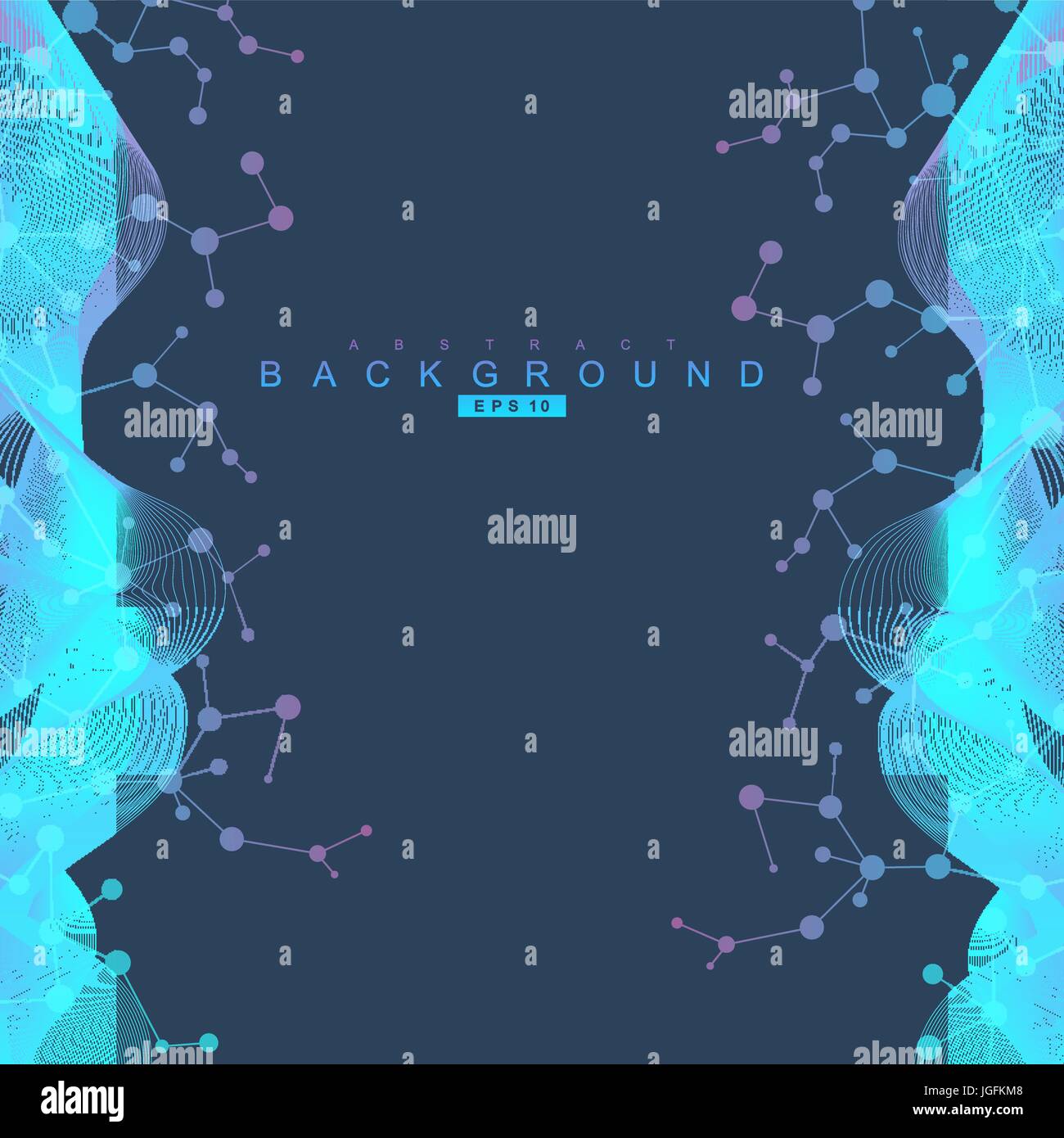 Structure molecule and communication. Dna, atom, neurons. Scientific ...