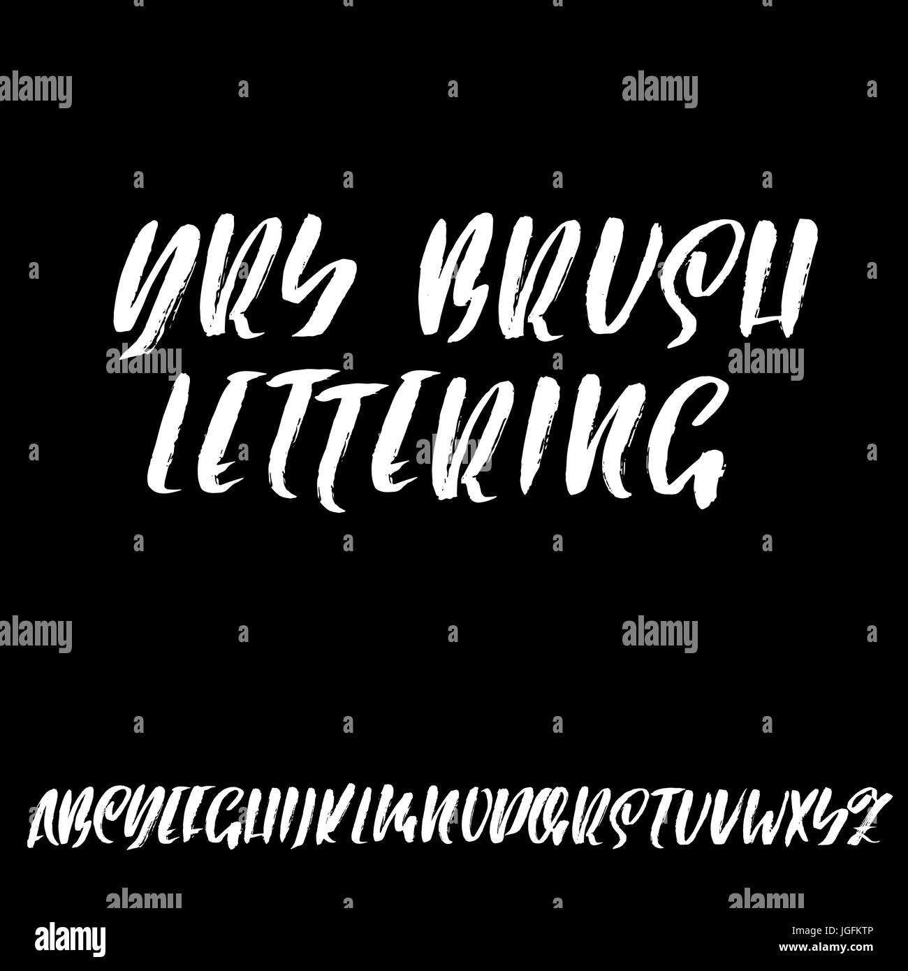 Hand drawn elegant calligraphy font. Modern brush lettering. Grunge ...