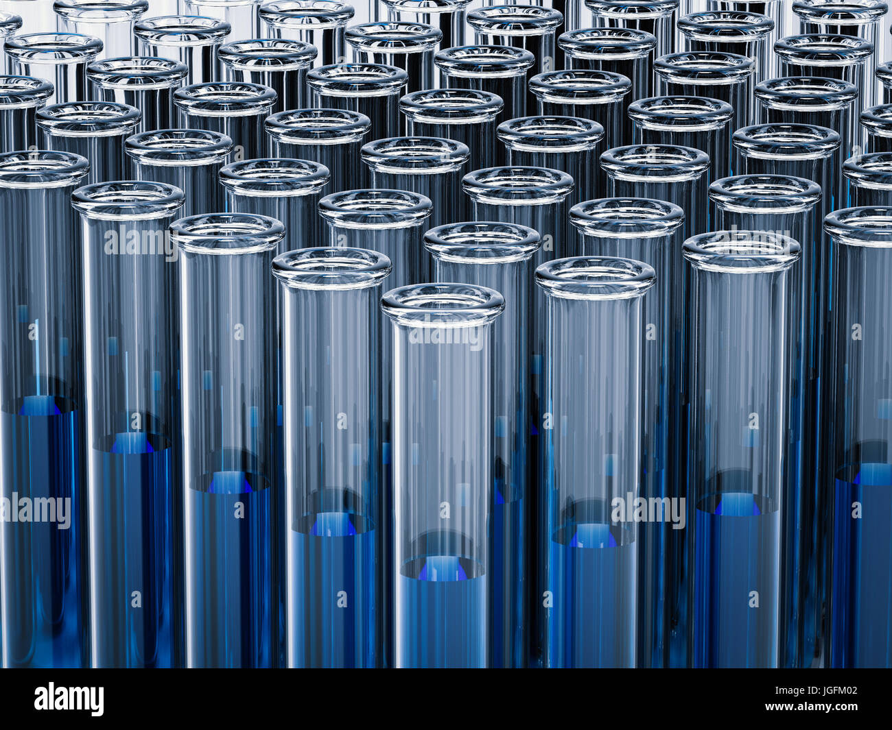 3d rendering test tubes with blue liquid Stock Photo - Alamy