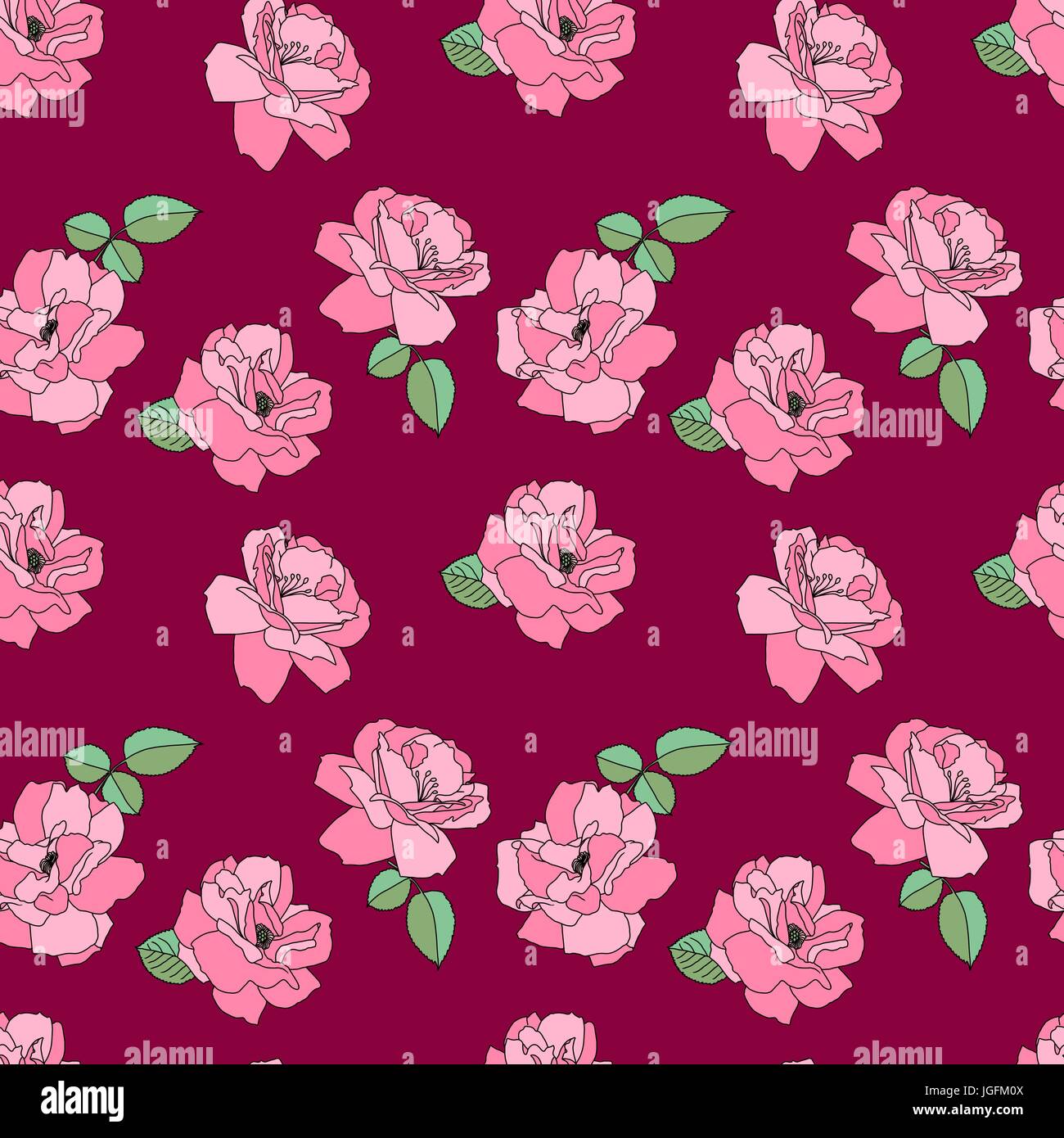 Rose pattern hi-res stock photography and images - Alamy