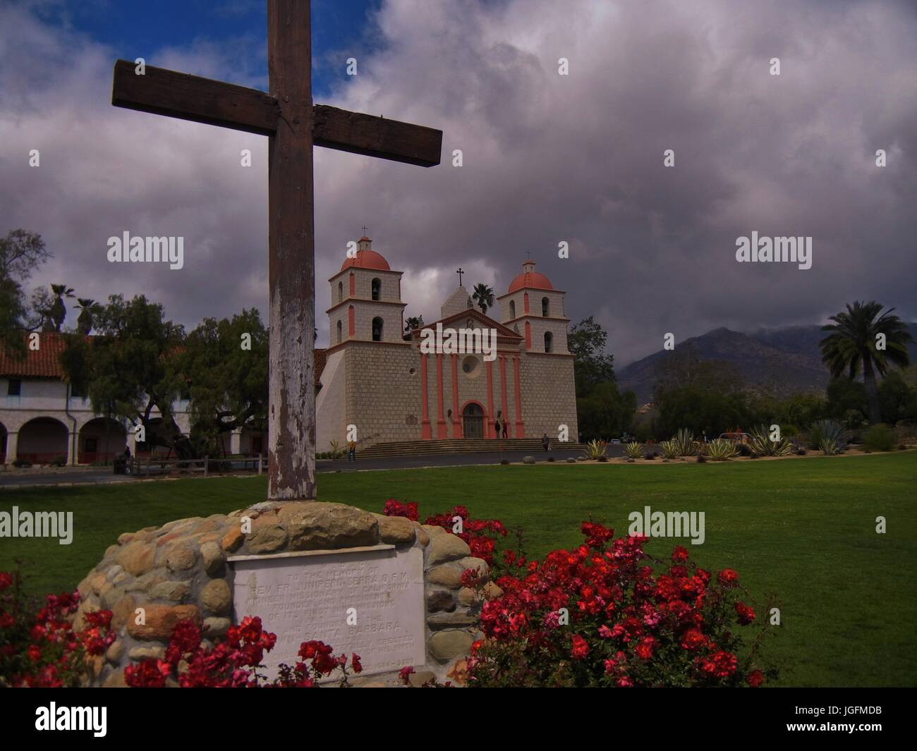 Spanish Mission in Santa Barbara, California Stock Photo - Alamy