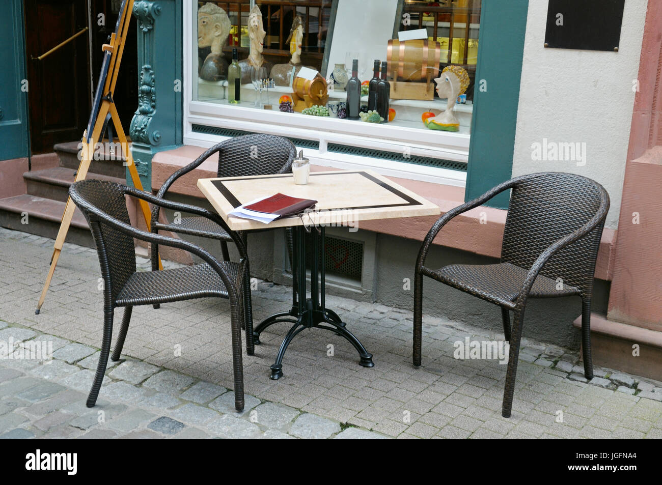 a small cafe on the city street Stock Photo - Alamy