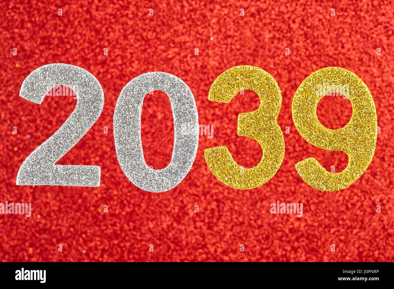 Number two thousand and thirty-nine over a red background. Anniversary ...