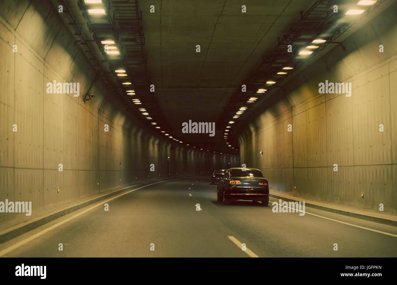 Cars driving through tunnel hi-res stock photography and images - Alamy