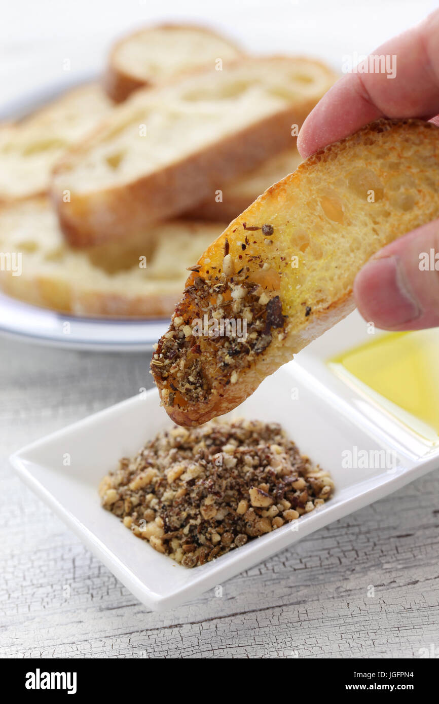 homemade dukkah, egyptian mixture of toasted nuts & spice seeds Stock ...
