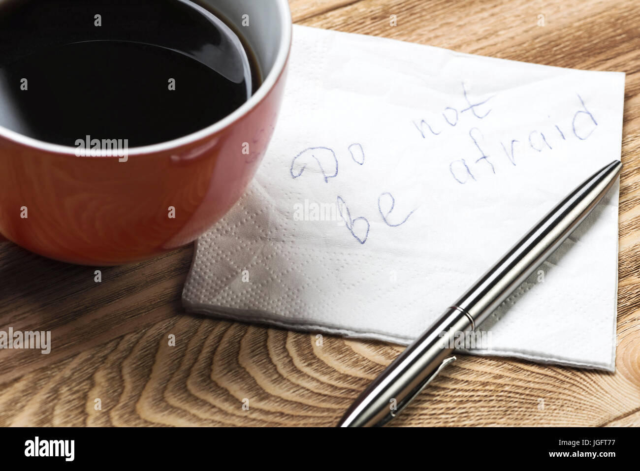 Romantic message written on napkin Stock Photo - Alamy