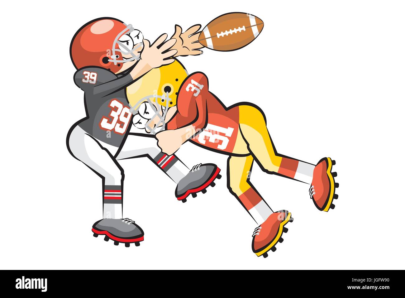 Crying Football Player Clipart