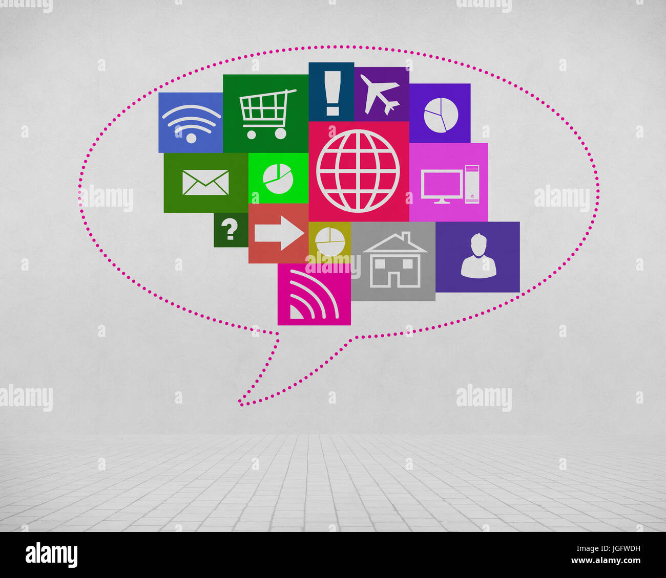 User interface, concept of social network Stock Photo - Alamy