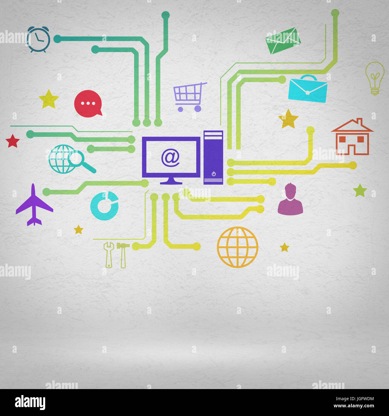 User interface, concept of computer network Stock Photo - Alamy