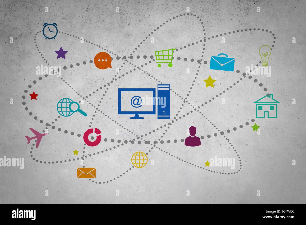 User interface, concept of computer network Stock Photo - Alamy