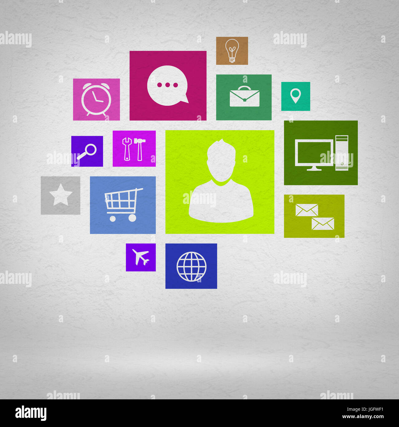 User interface, concept of social network Stock Photo - Alamy