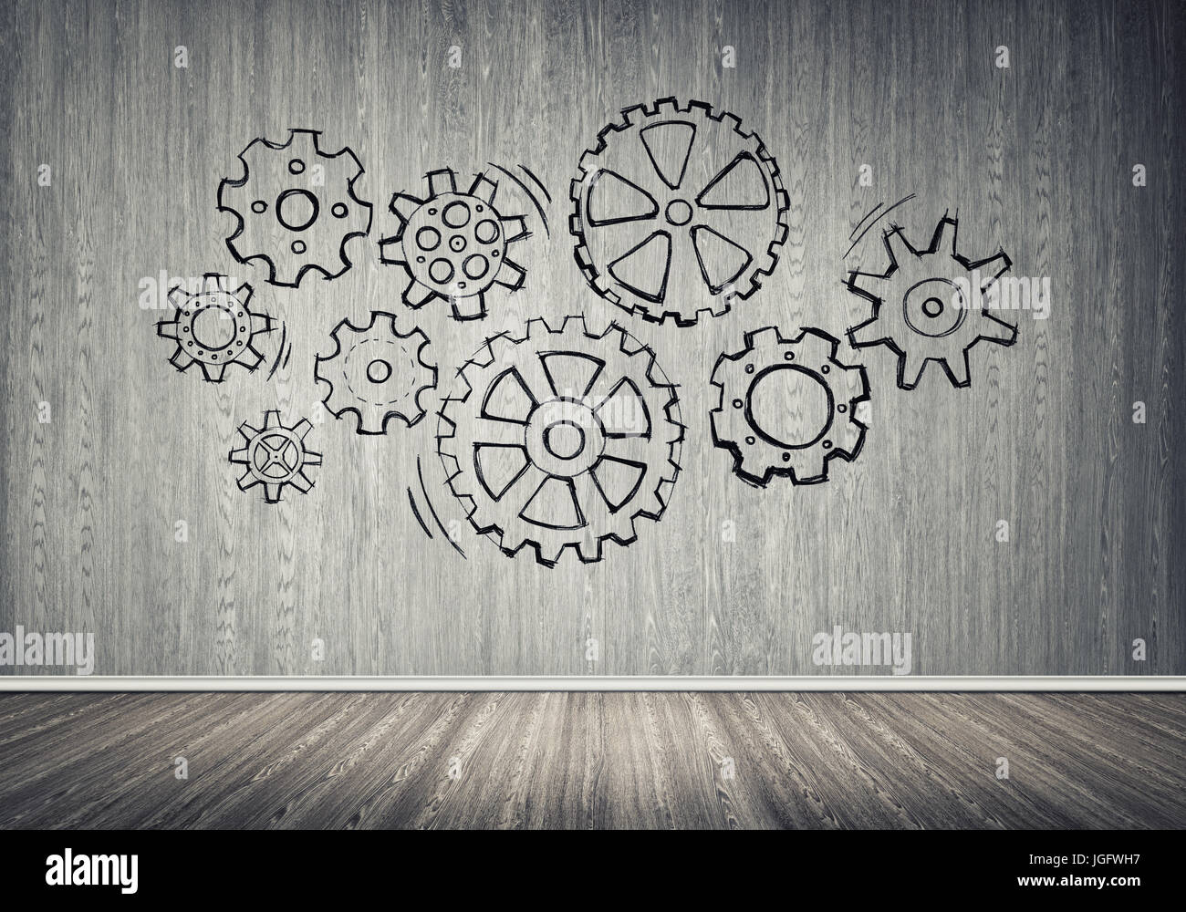 Gear mechanism as teamwork concept Stock Photo - Alamy