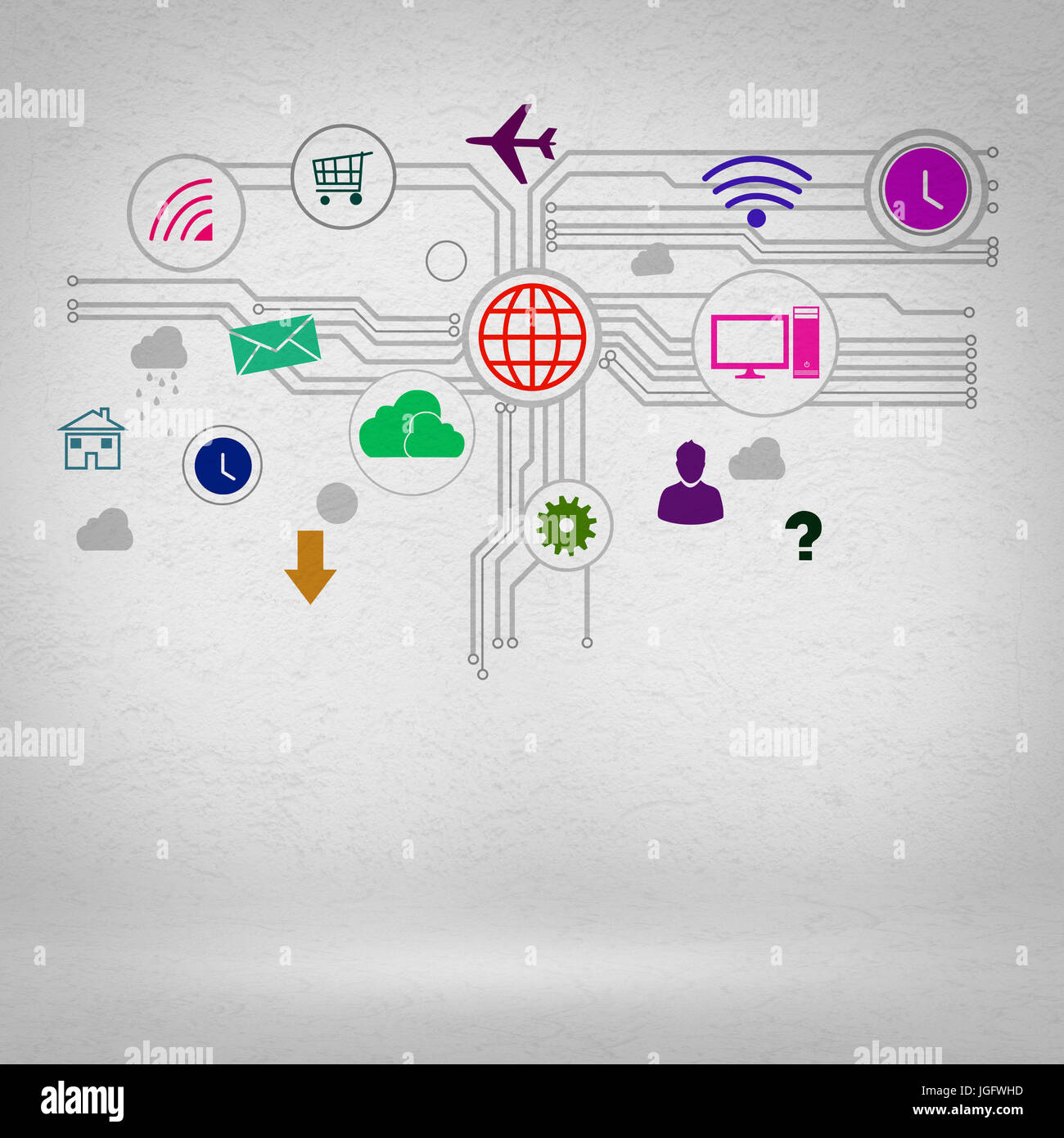 User interface, concept of computer network Stock Photo - Alamy