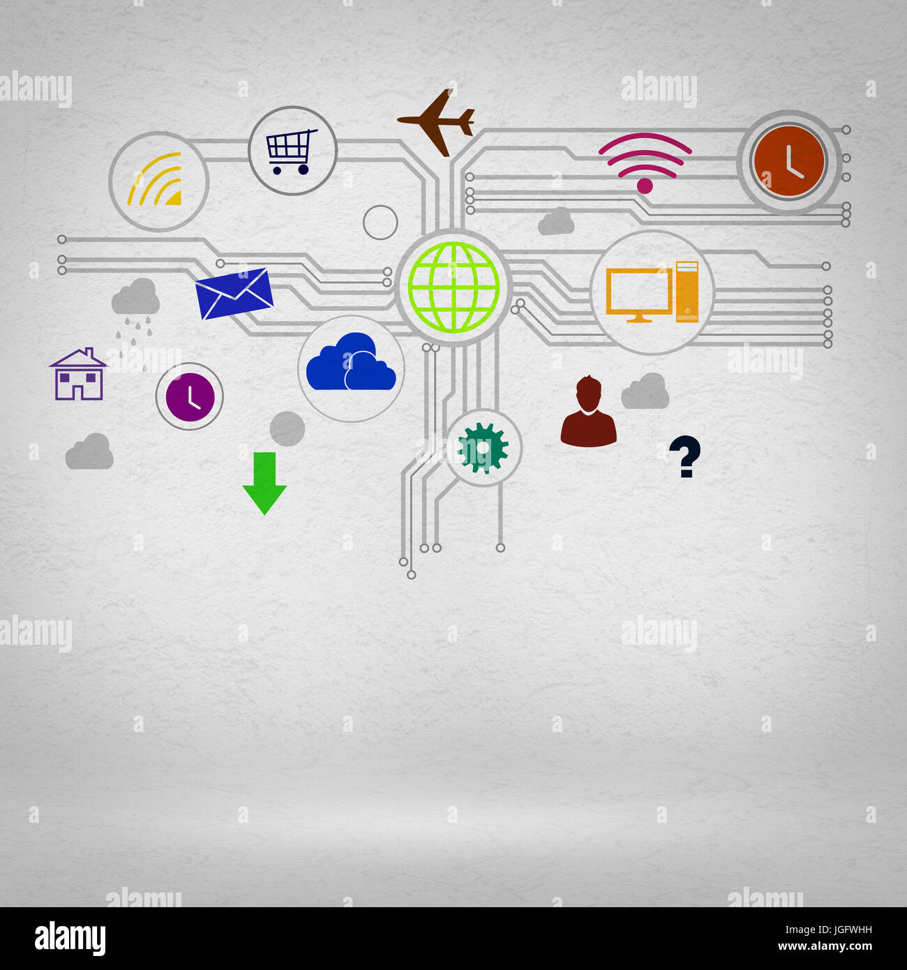 User interface, concept of computer network Stock Photo - Alamy