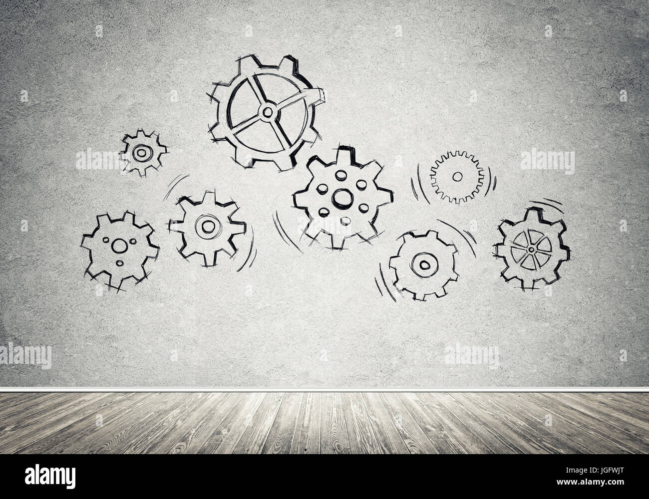 Gear mechanism as teamwork concept Stock Photo - Alamy
