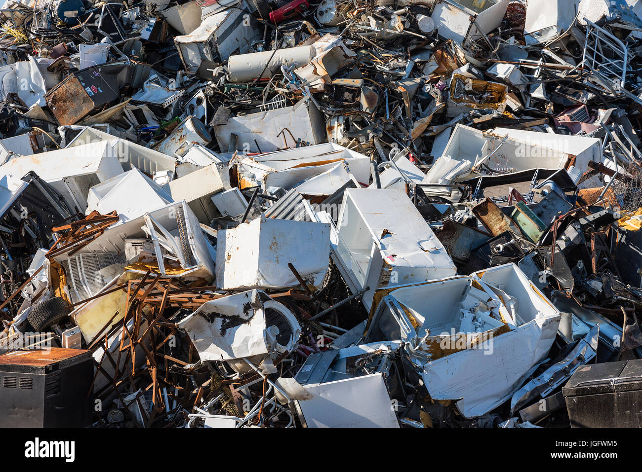 Scrap metal recycling facility Stock Photo - Alamy