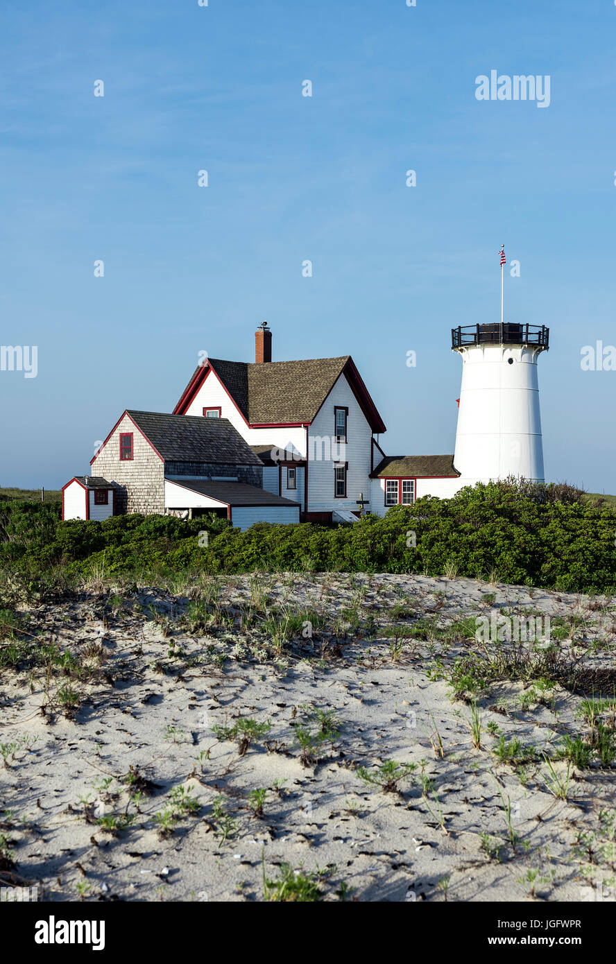 Stage Harbor Lighthouse, Chatham, Cape Cod, Massachusetts, USA Stock ...