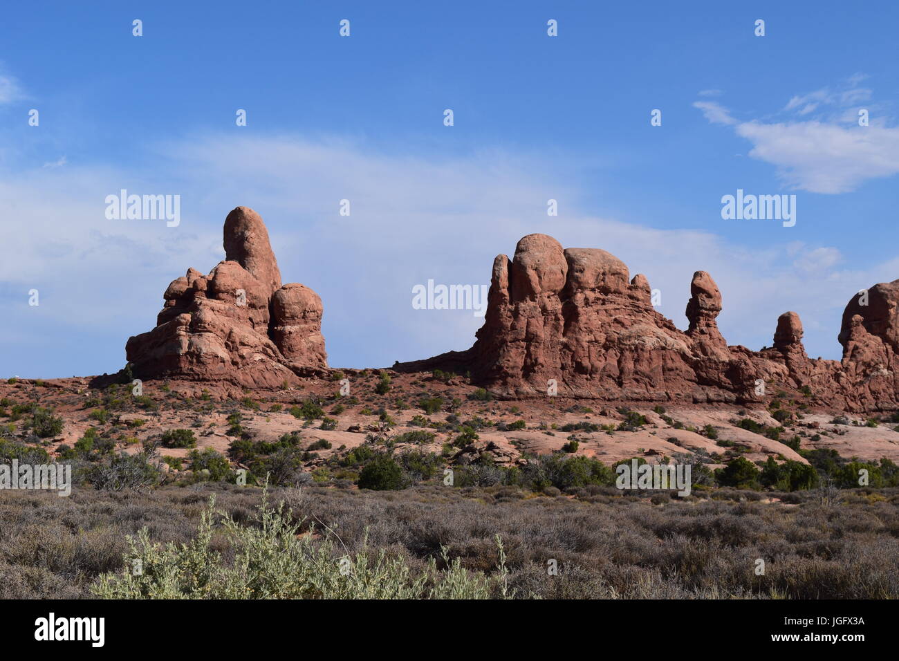 Red Rocks in Moab Utah Stock Photo - Alamy