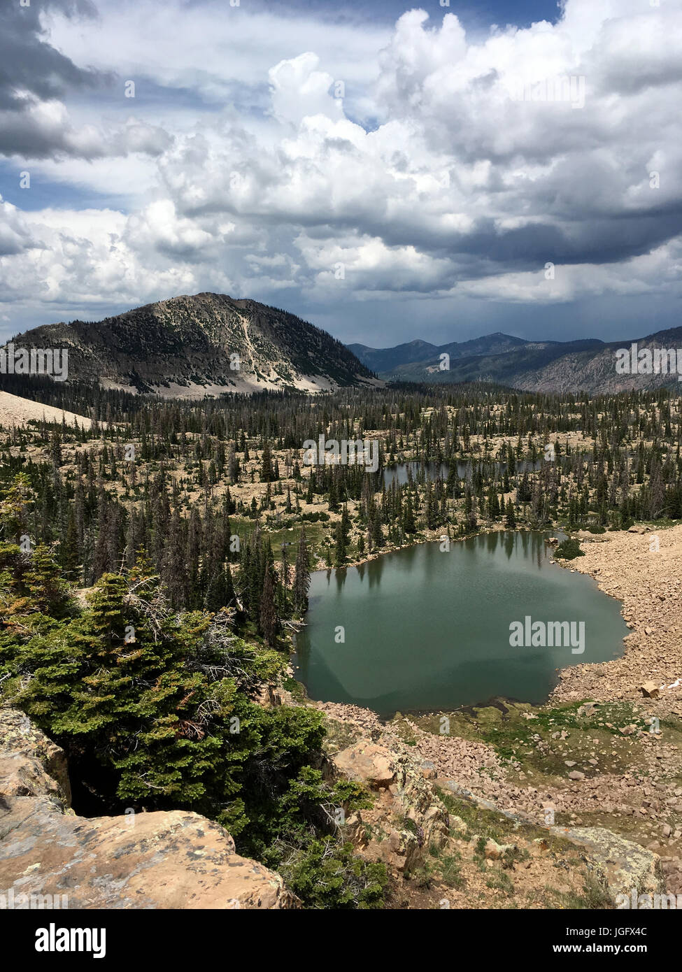 High Mountain Lake Stock Photo - Alamy