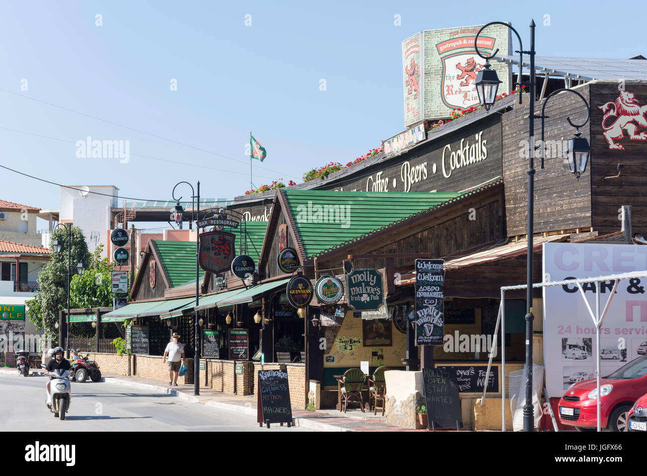 Red Lion and Molly Malone's Pub, Dimokratias Street, Malia, Heraklion ...