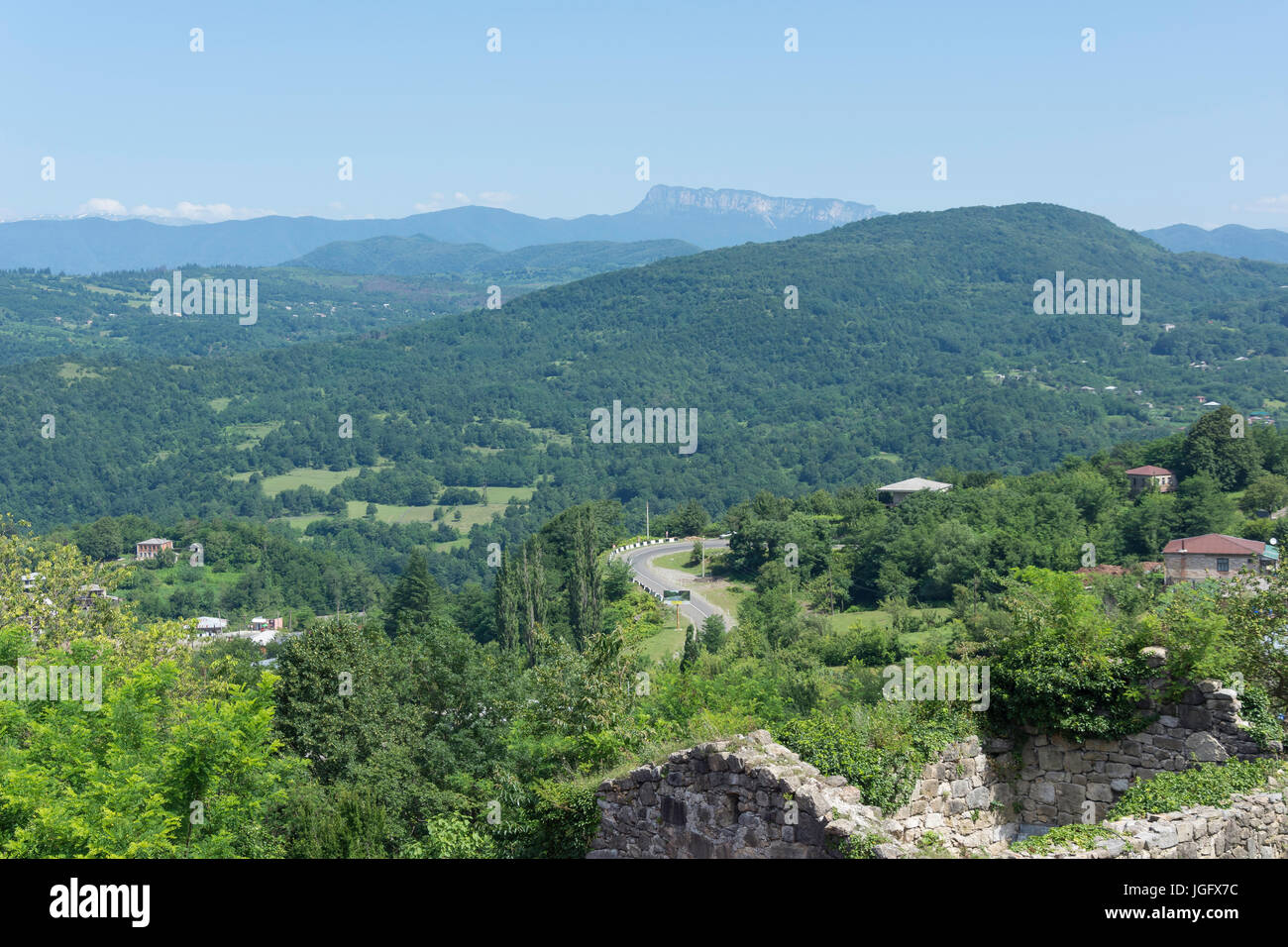 Mountain landscape from Gelati Monastery, Kutaisi, Imereti Province ...