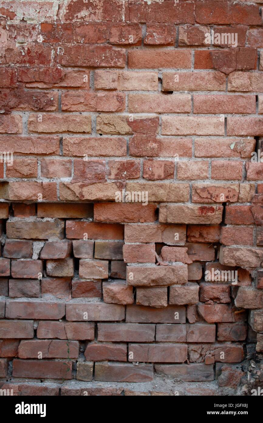 Antique Red Brick Wall Stock Photo - Alamy