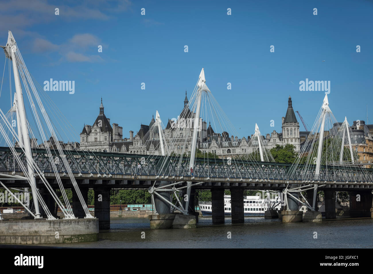 London River Thames Railway Bridge Stock Photo - Alamy