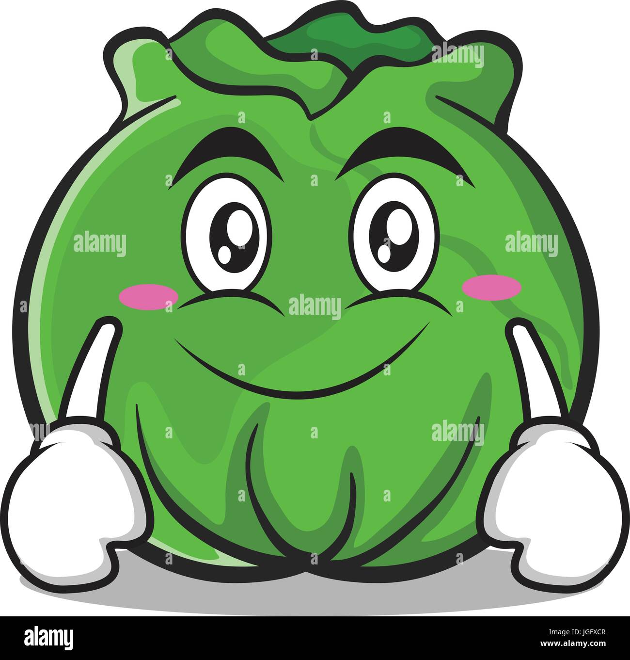 Smile cabbage cartoon character style Stock Vector Image & Art - Alamy