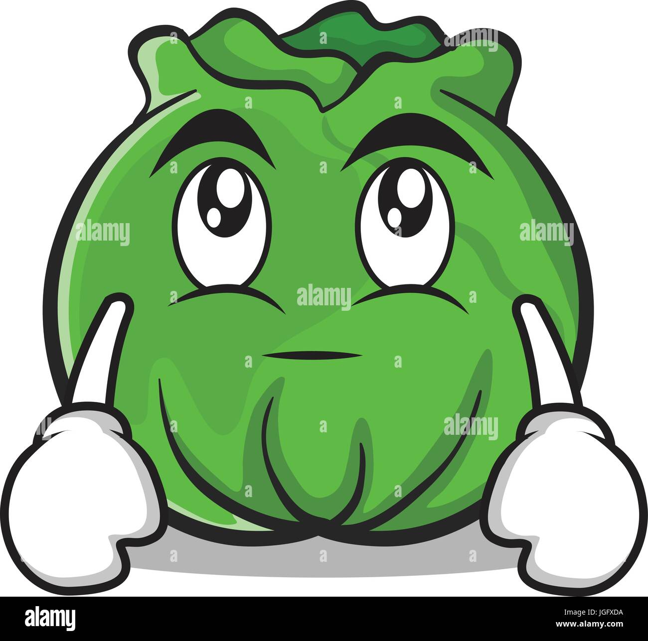 Eye roll cabbage cartoon character style Stock Vector Image & Art - Alamy