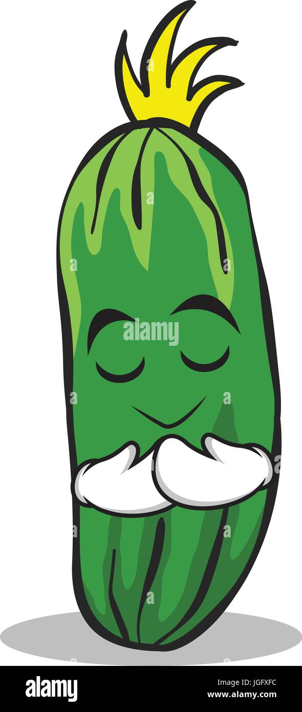 Praying face cucumber character cartoon collection Stock Vector Image ...