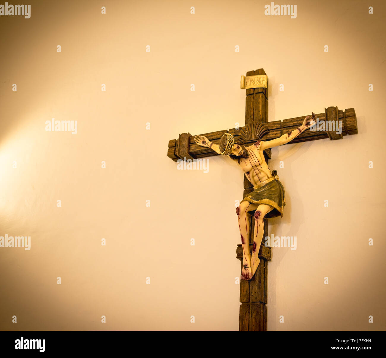 Photograph of an old religious crucifix Stock Photo - Alamy