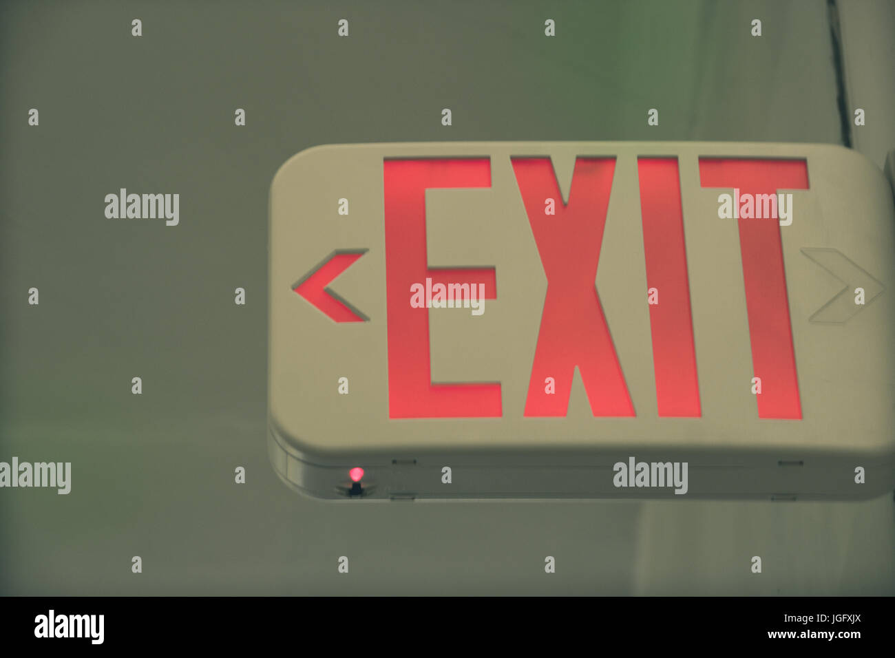 Exit light sign Stock Photo - Alamy