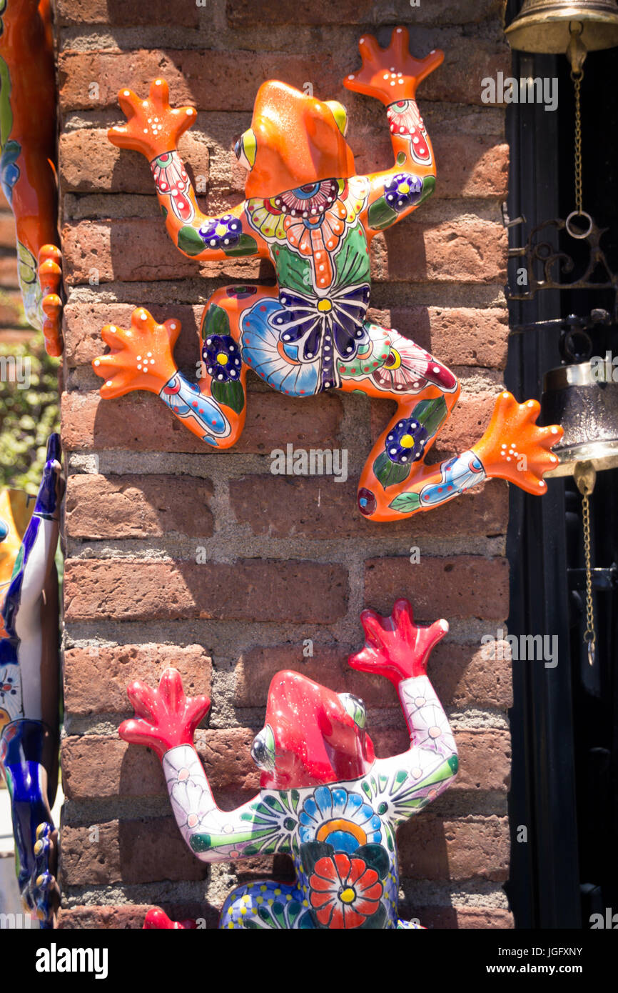 Photograph of some traditional mexican handicraft frogs Stock Photo - Alamy