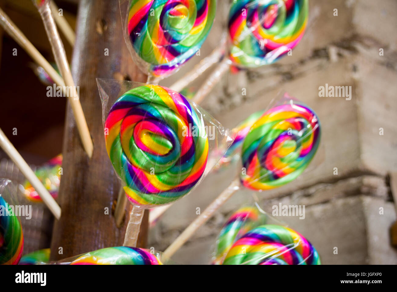 Photograph of some Mexican traditional lollipops Stock Photo - Alamy