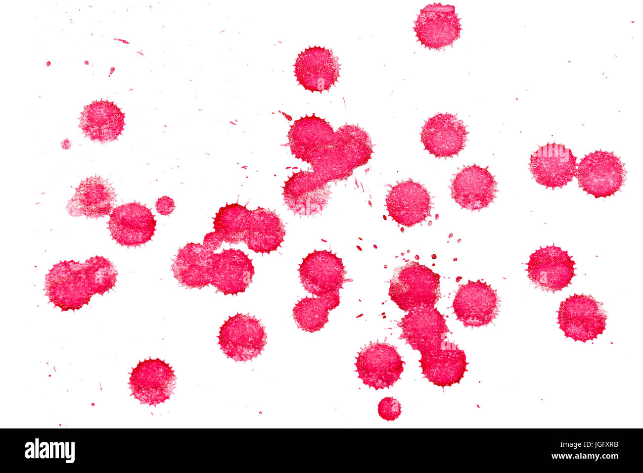Abstract red ink splash. Ink blots. Elements of design. Water-soluble ...