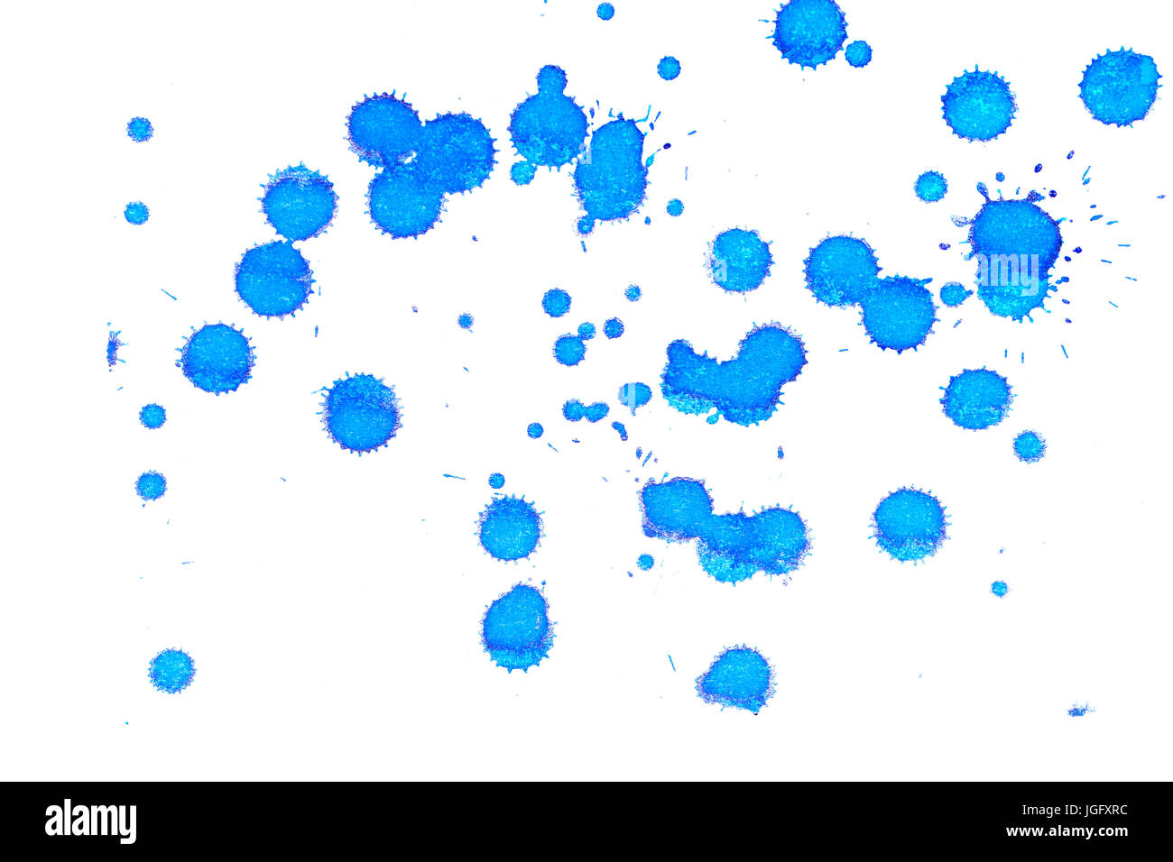 Abstract blue ink splash. Ink blots. Elements of design. The water ...