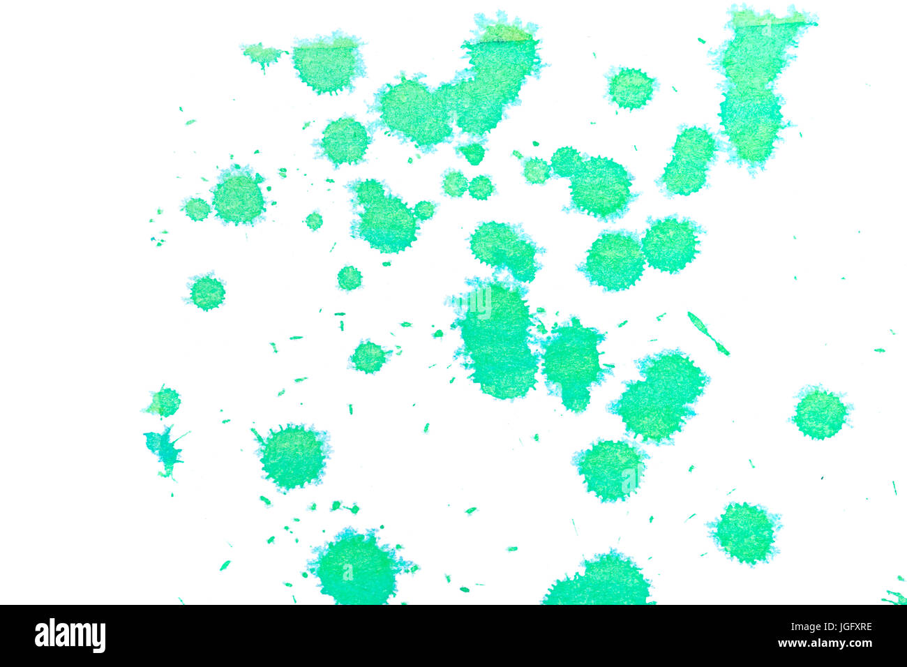 Abstract green ink splash. Ink blots. Elements of design. The water ...