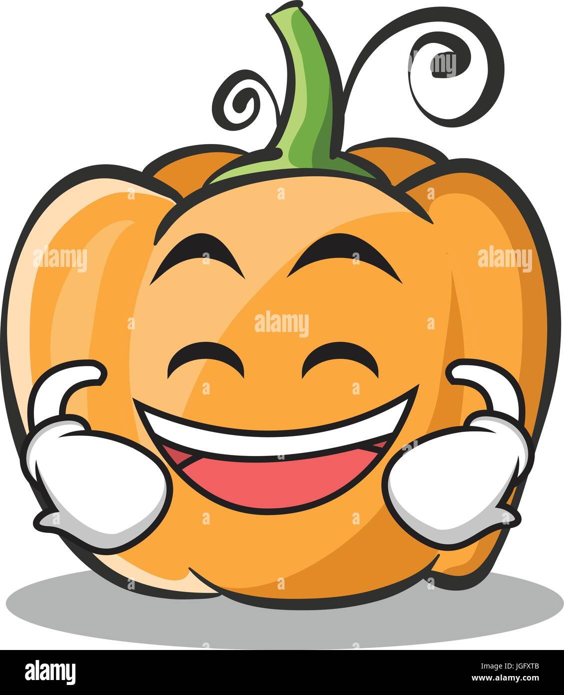Laughing pumpkin character cartoon style Stock Vector Image & Art - Alamy