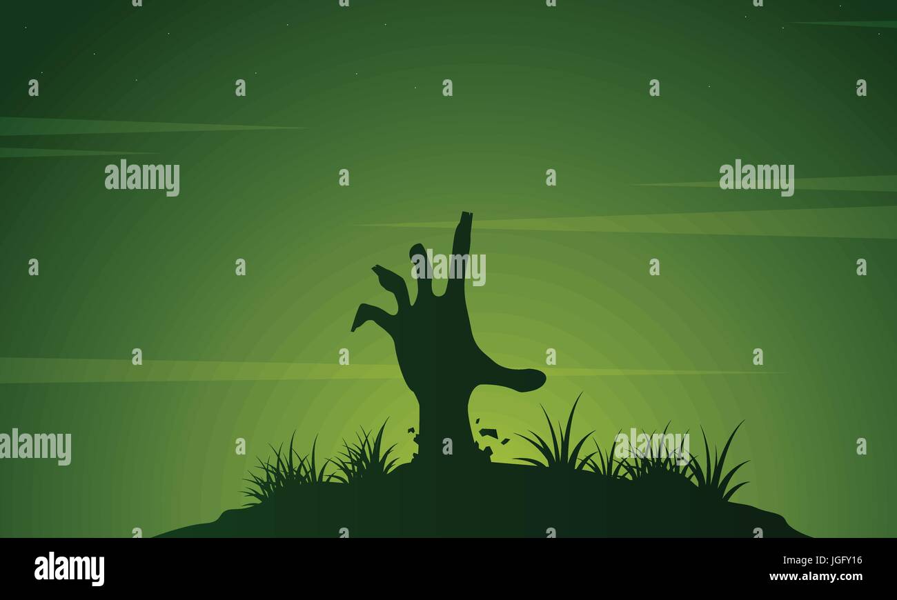 Zombie with green background Halloween Stock Vector Image & Art - Alamy