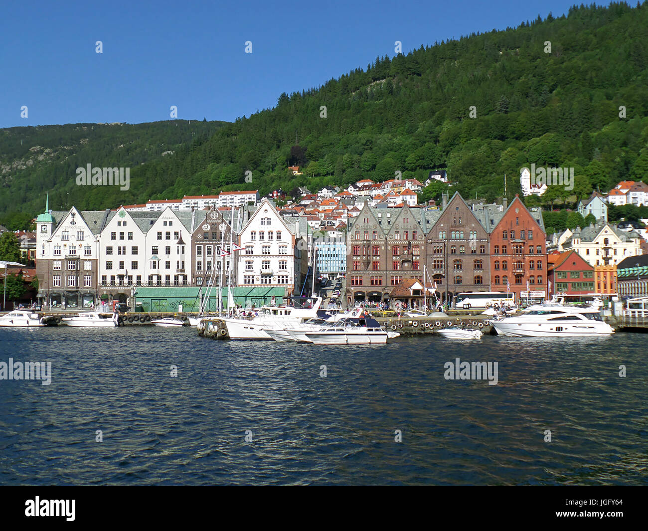 Bryggen Hanseatic Wharf, the historic wharf and fish market of Bergen ...