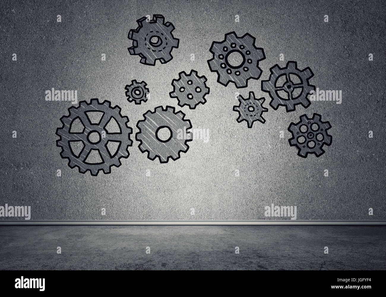 Gear mechanism as teamwork concept Stock Photo - Alamy