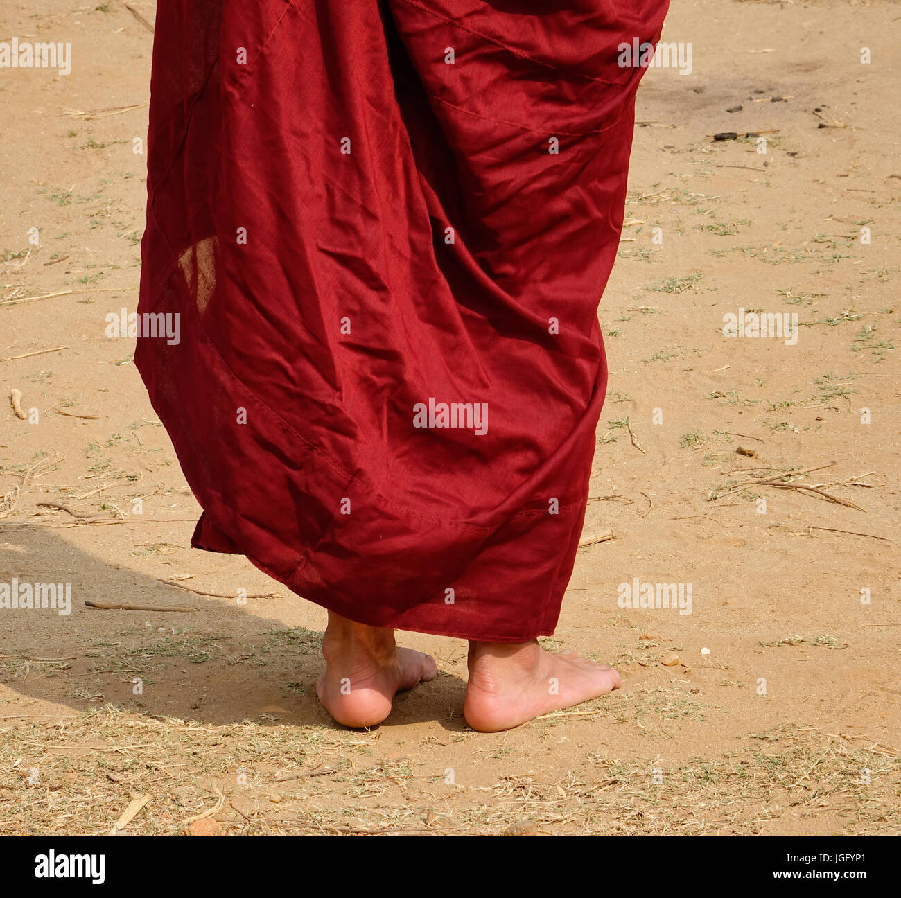 A Buddhist monk standing at the pagoda Stock Photo - Alamy