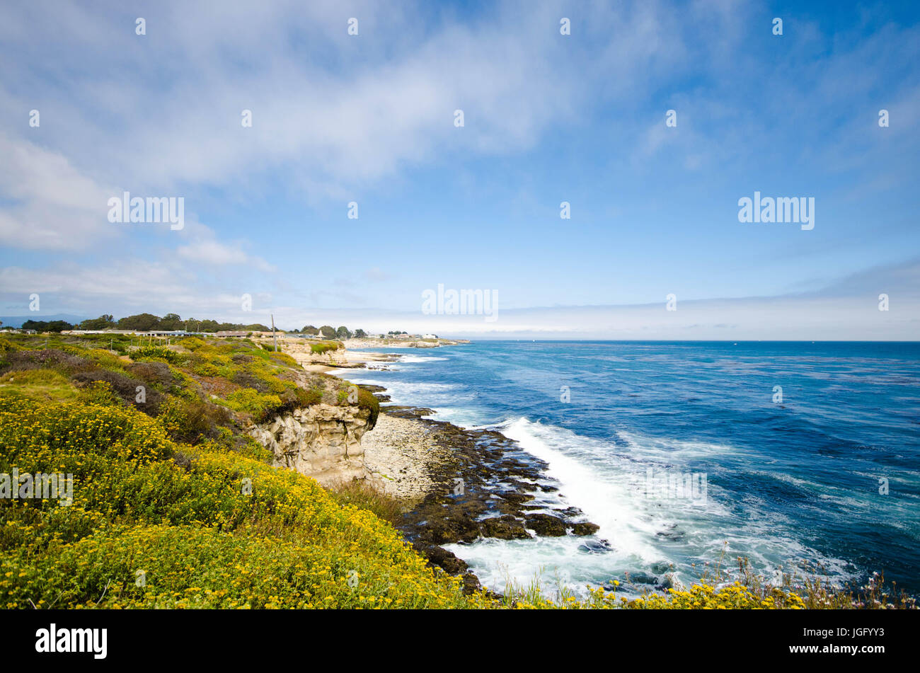 Cliffside of Santa Cruz, CA Stock Photo - Alamy