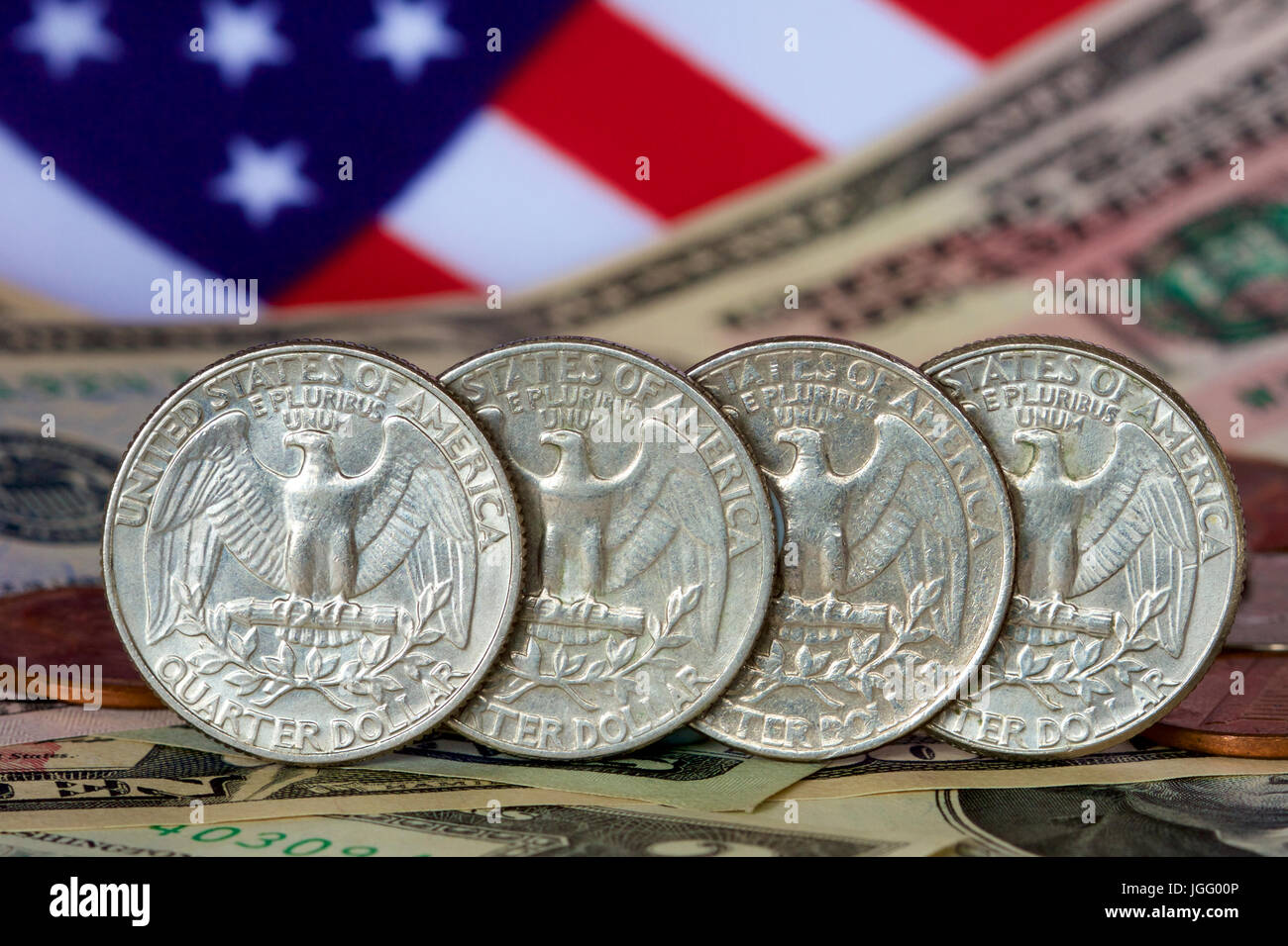 Us coins and notes hi-res stock photography and images - Alamy