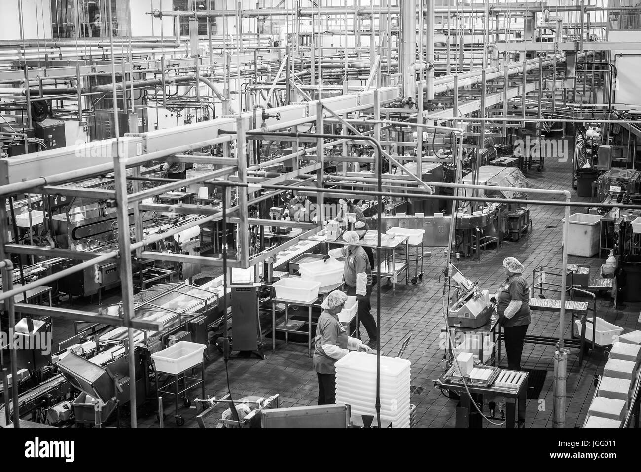 Manufacture cheese Black and White Stock Photos & Images - Alamy