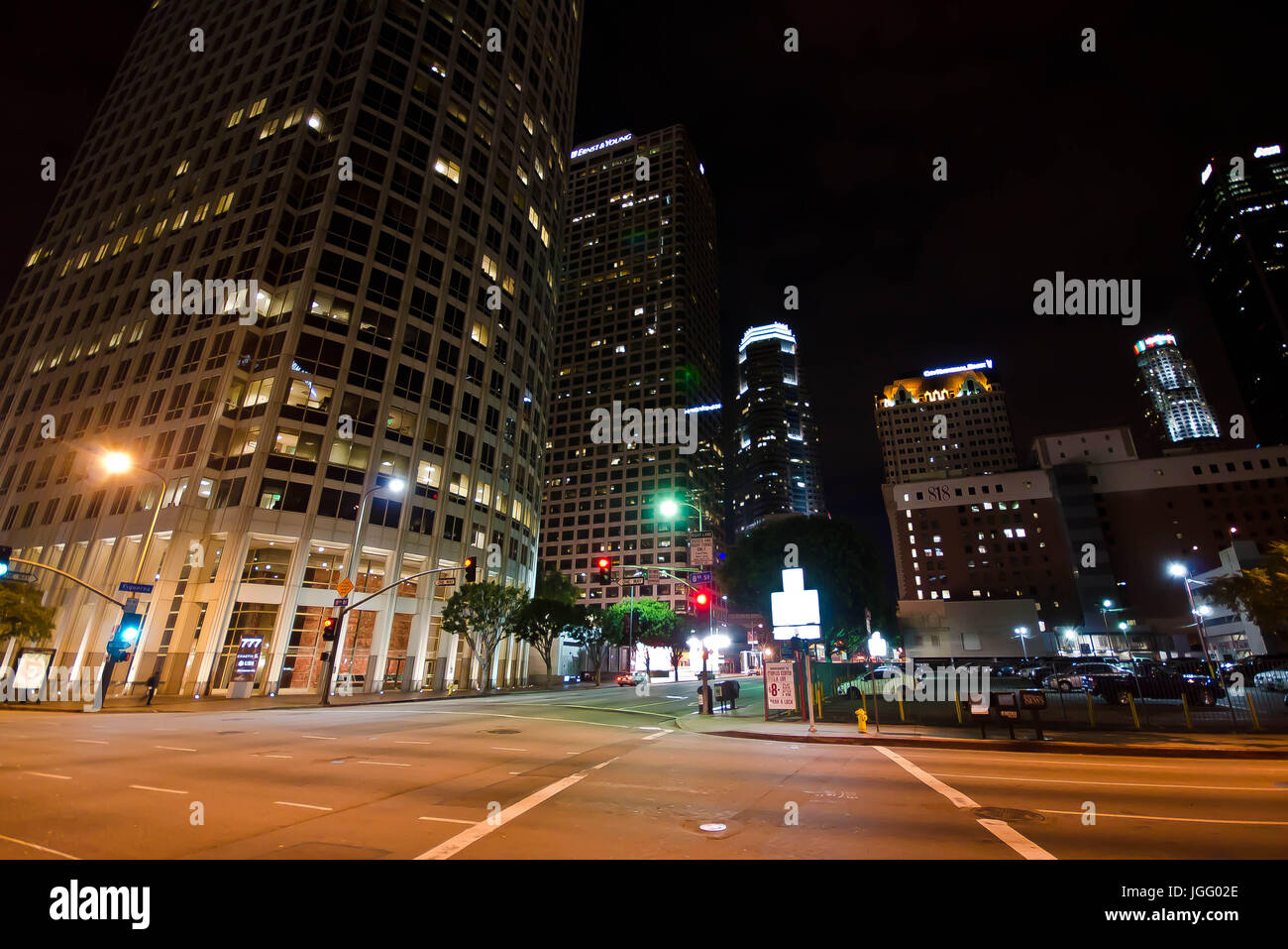 City streets at night Stock Photo - Alamy